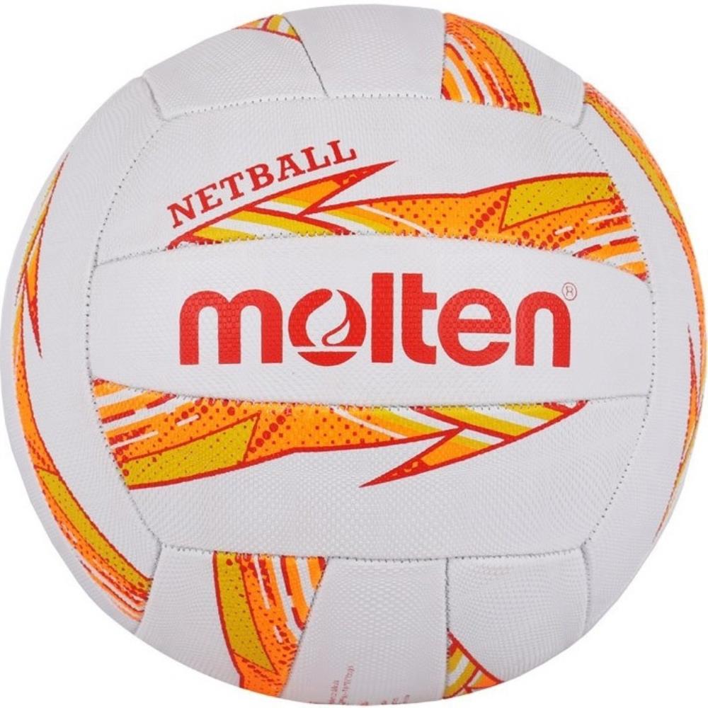 Molten Size 5 NY2000 Dynamite Rubber Netball - White/Orange