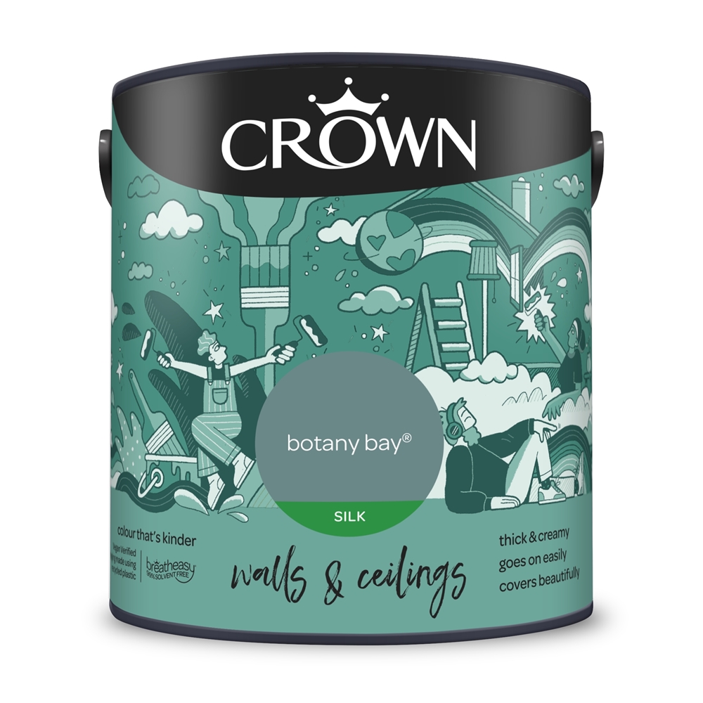 Crown Silk Wall & Ceilings Paint - Botany Bay (2.5L)