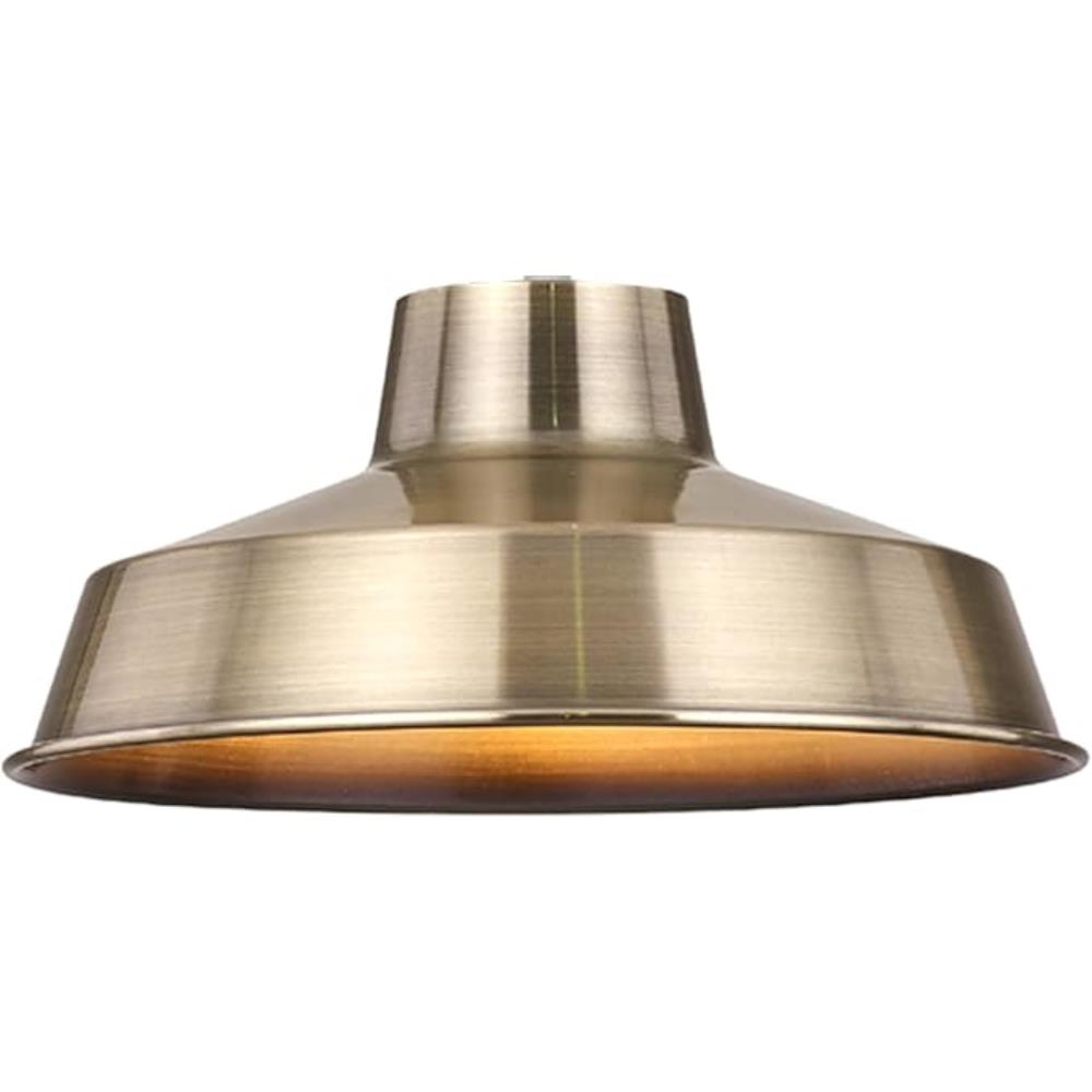 Loxton Lighting Classic Metal Pluto Shade in Antique Brass - 30cm